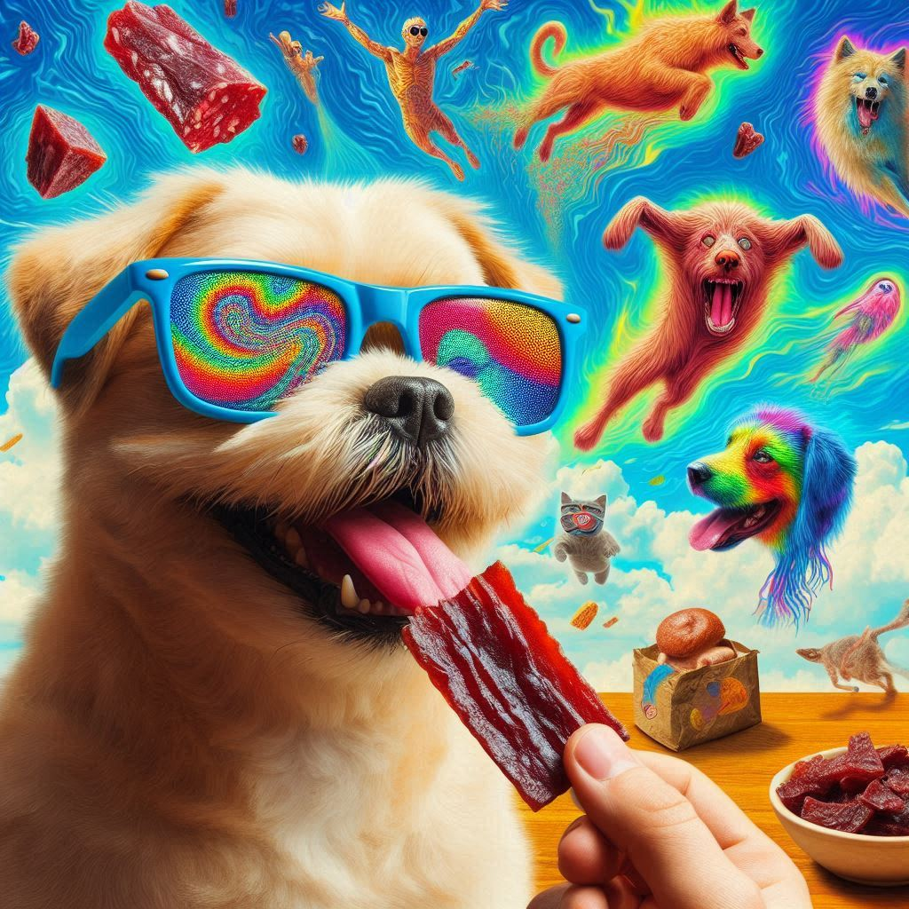 "Galactic Bark Bites" Dog Jerky Treats (4oz) – Skinner's Dried Goods